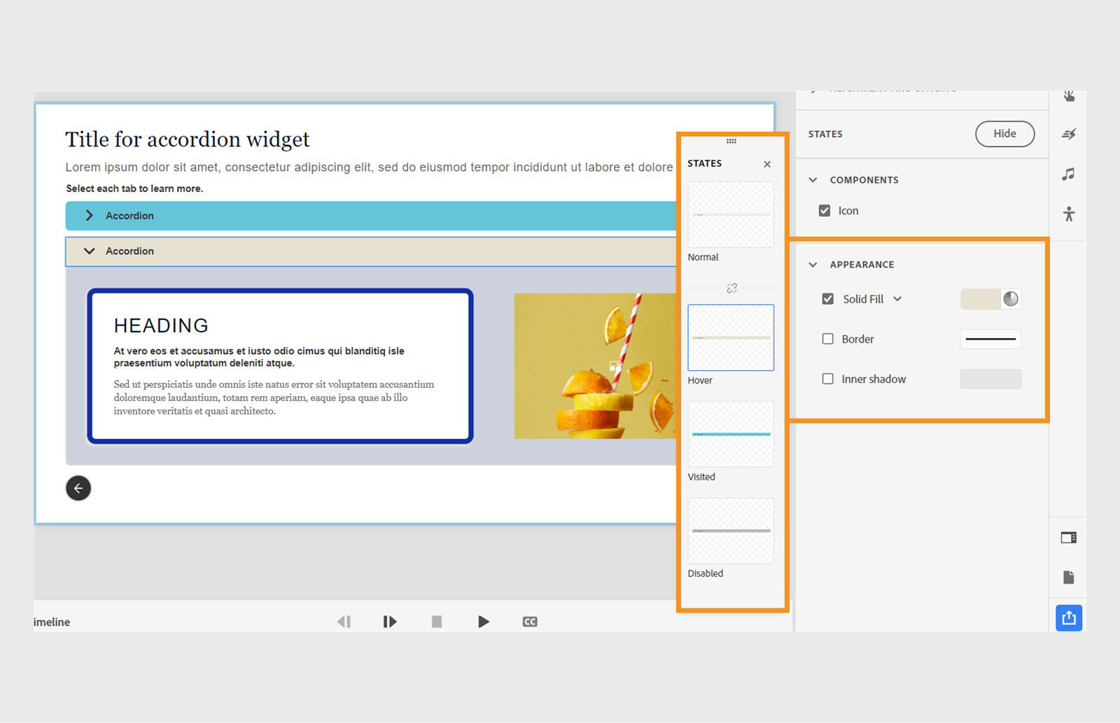 Add An Accordion Widget To An Adobe Captivate Project